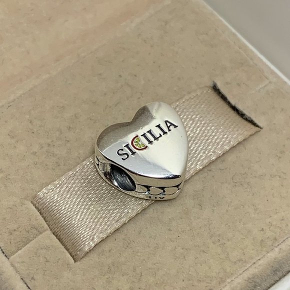 Pandora | Jewelry | Pandora Sicily Sicilia Travel Exclusive Heart Bead ...